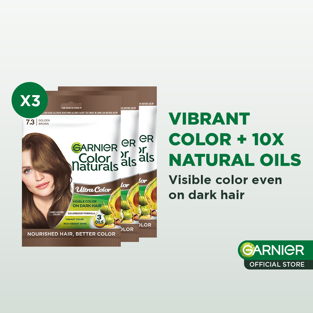 Garnier Color Naturals Shade 7.3 Golden Brown (Set of 3) – DIY ...