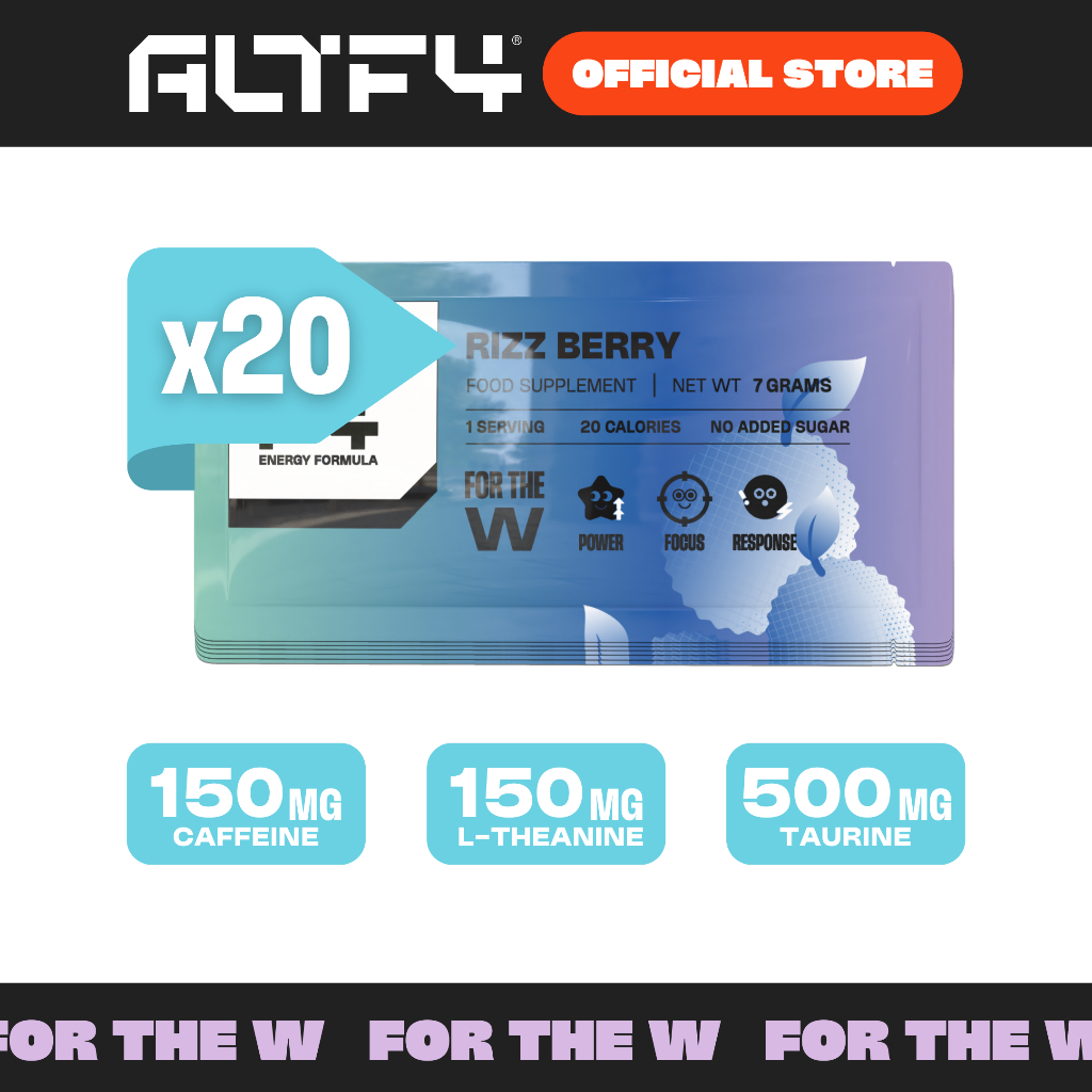 ALTF4 Rizz Berry Energy Formula Party Pack (20 Sticks) (7g each ...