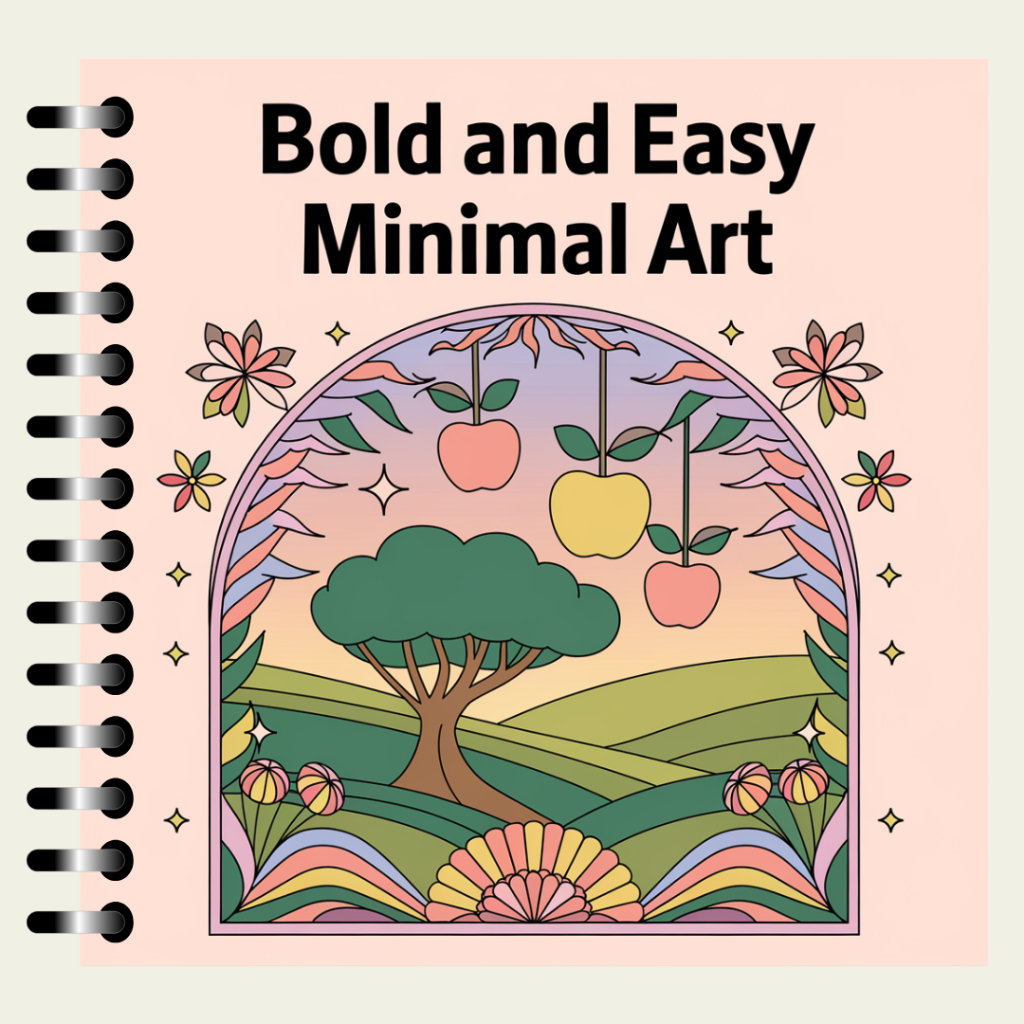 Minimal Art Coloring Book Bold and Easy Kids Coloring Book Adult ...