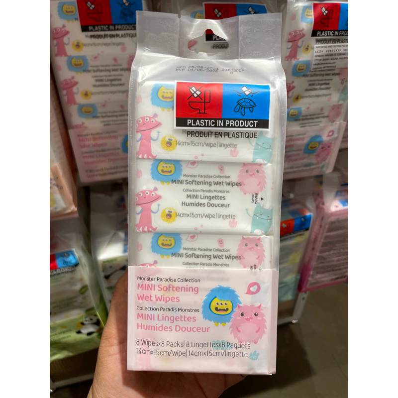 MINISO MONSTER PARADISE COLLECTION MINI SOFTENING WET WIPES | Shopee ...