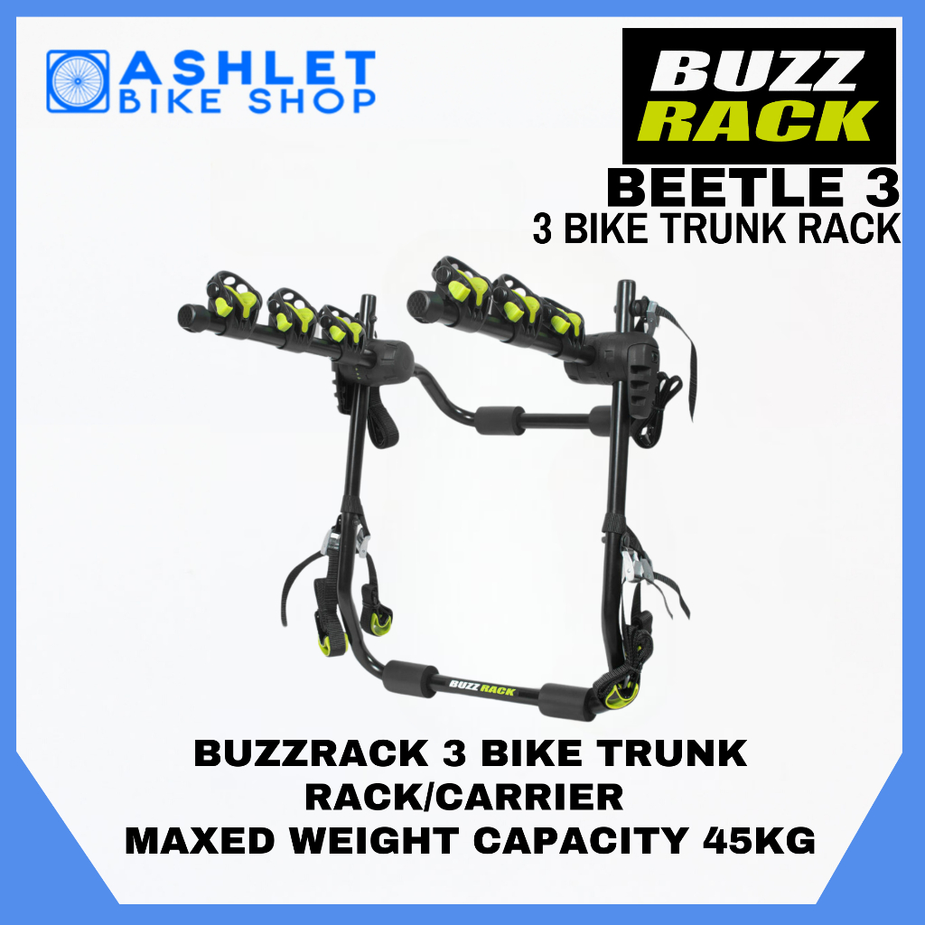 BUZZRACK BEETLE 3 Bike Trunk Rack Carrier 45KG Maxed Weight Capacity ...