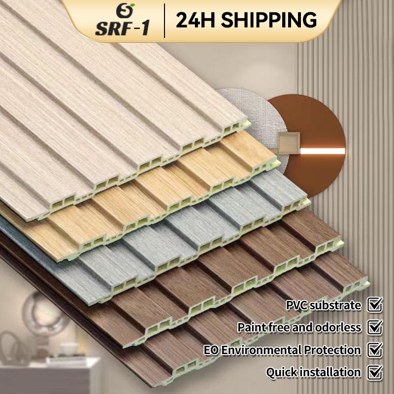 SRF Solid Wood Panel Board Grille Design TV Background Wall Decor ...