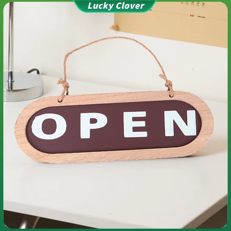 Wooden Store Open/Closed Business Sign Double Sided Hanging Sign ...