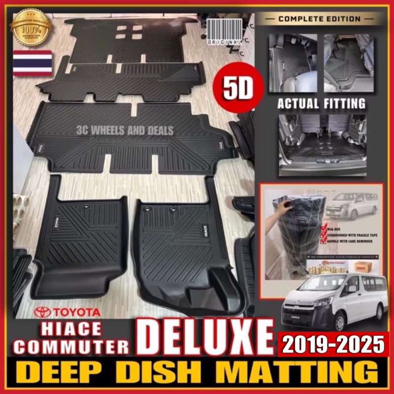 TOYOTA HIACE COMMUTER DELUXE 2019-2025 5D DEEP DISH MATTING PREMIUM ...