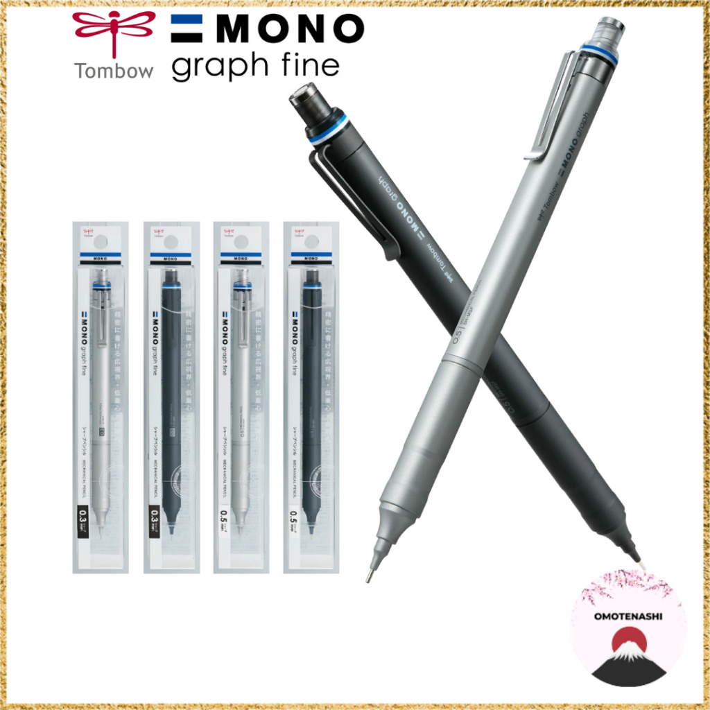 Tombow pencil, mechanical pencil, Monograph Fine 0.5mm / 0.3mm, Black ...