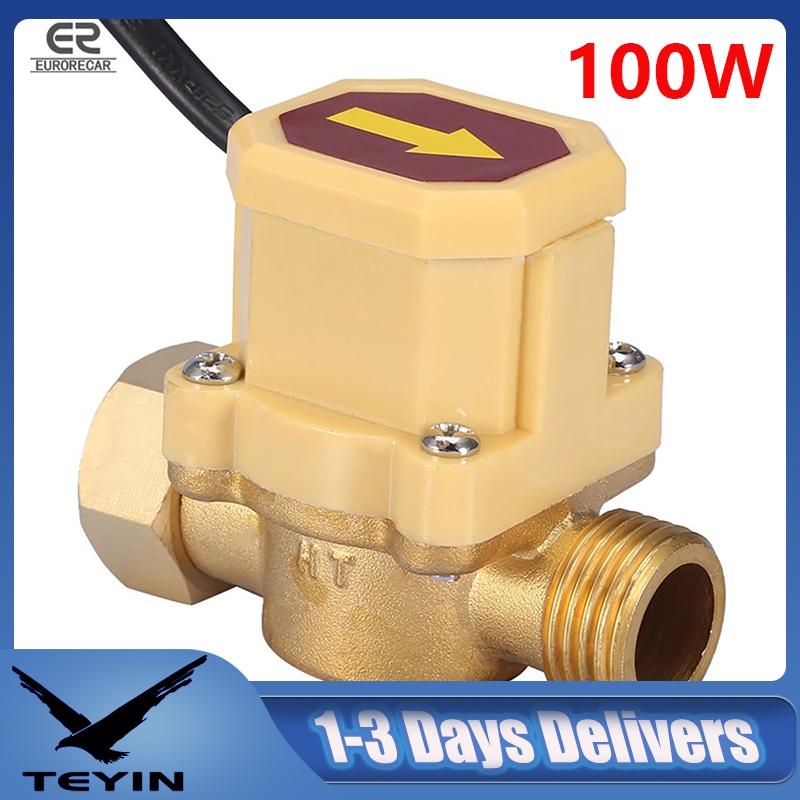 HT-200 3/4-1/2 Brass Water Flow Switch Thread Sensor Automatic Control ...