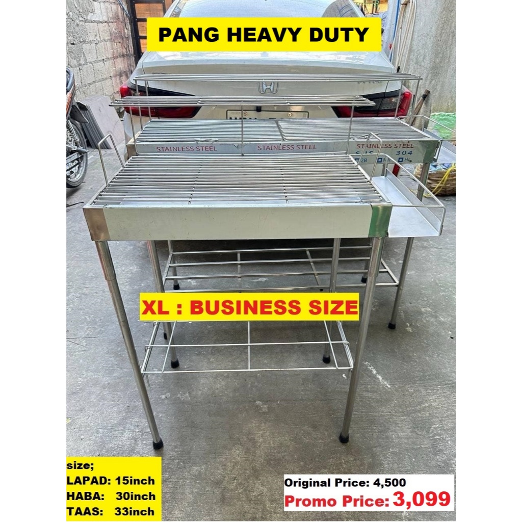 XL PANG BUSINESS HEAVY DUTY MAKAPAL 100% PURE STAINLESS IHAWAN BARBEQUE ...