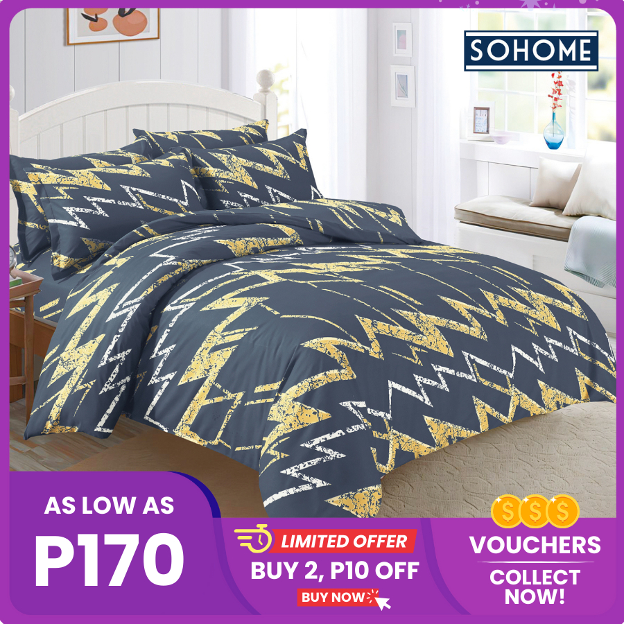 4in1 Bedsheet Set SOHOME Garterized Bed Sheet Beddings | Korean COTTON ...