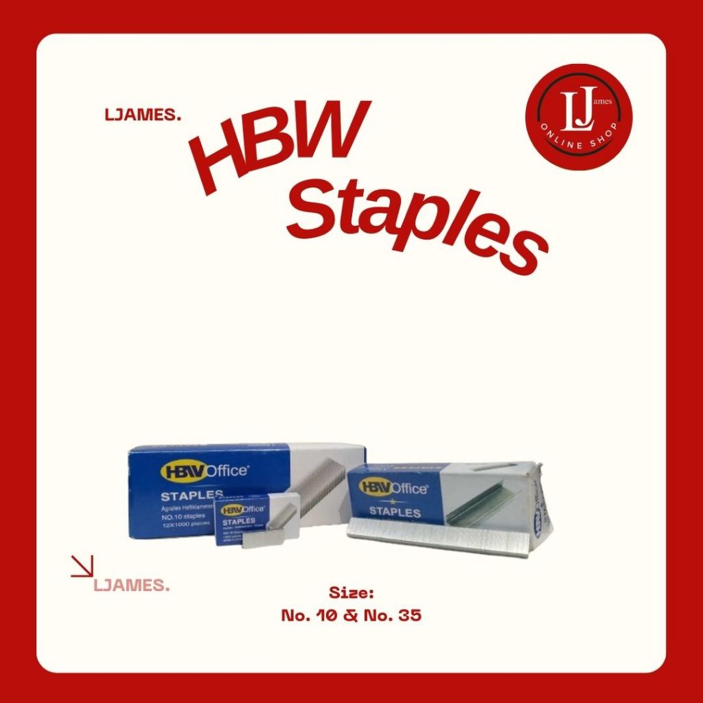 Ljames HBW Staple Wire #10 (1000 Staples) | Shopee Philippines