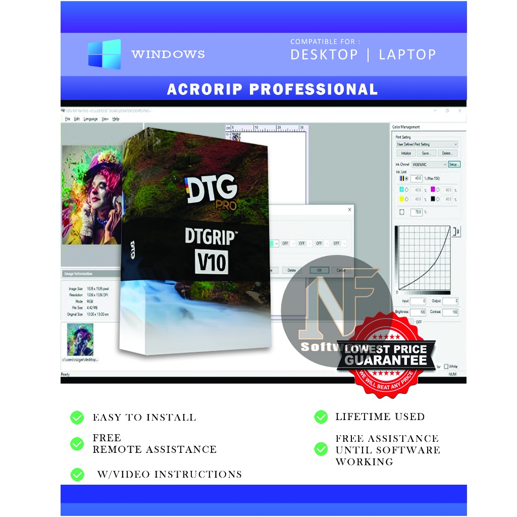 ACRORIP v10.3 DTG DTF & UV PRINTER Lifetime used for Windows | Shopee ...