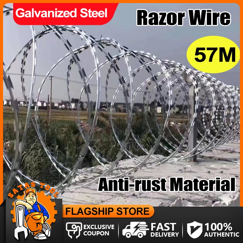 57 Meters Combat Wire/Military Barbed Wire/Security Wire Heavy Duty ...