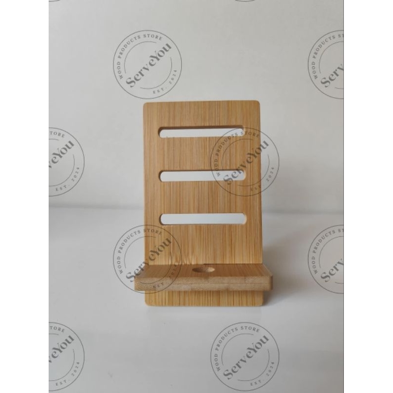 1pc Detachable Bamboo Phone Holder / Collapsible Phone Stand | Shopee ...