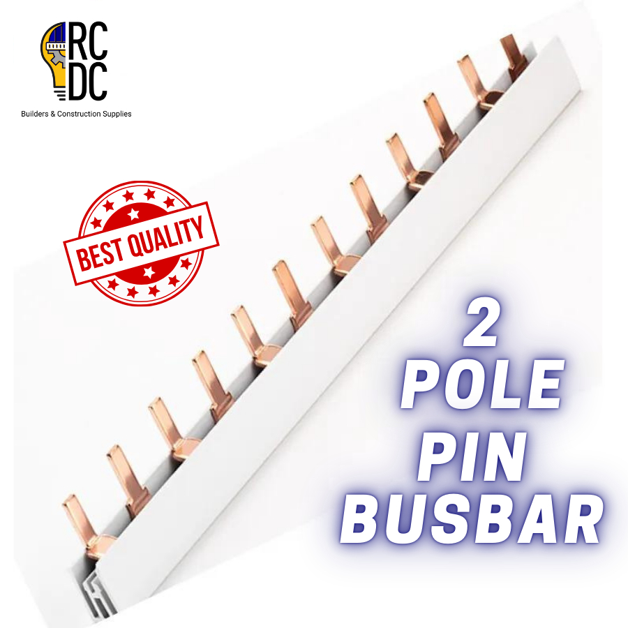 MCB PIN CONNECTOR BUSBAR 99.9% COPPER (2 Pole) 32A | 63A | 100A | 125A ...