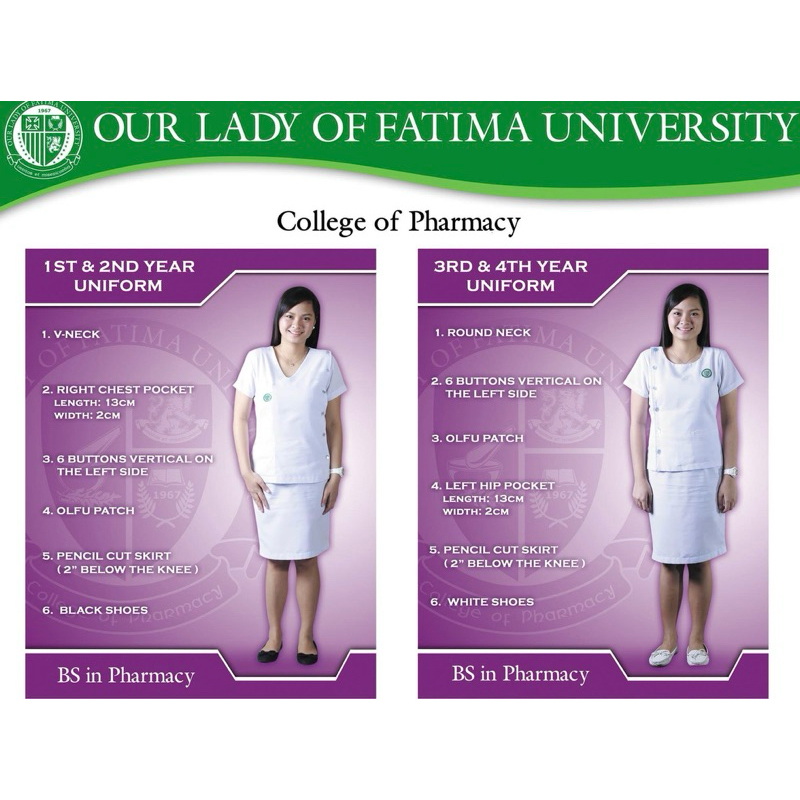 QUALITY OLFU PHARMACY UNIFORM | THICK FABRIC | FAST SHIPPING | OUR LADY ...