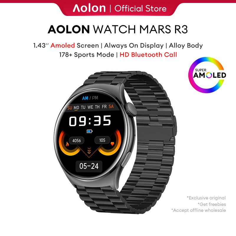 Aolon Mars R3 Smart Watch Original AMOLED Always On Display 200+ Watch ...