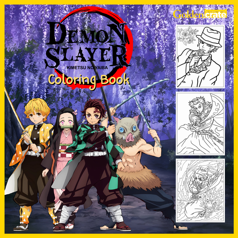 Demon Slayer Coloring Book for Kids – 20 Pages of Fun, Creativity ...