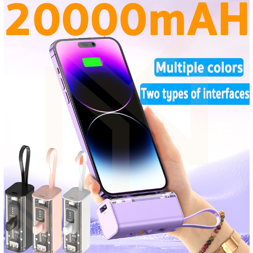 2in1 Mini Powerbank 20000mAh Type C iPhone Power Bank Fast Charging ...