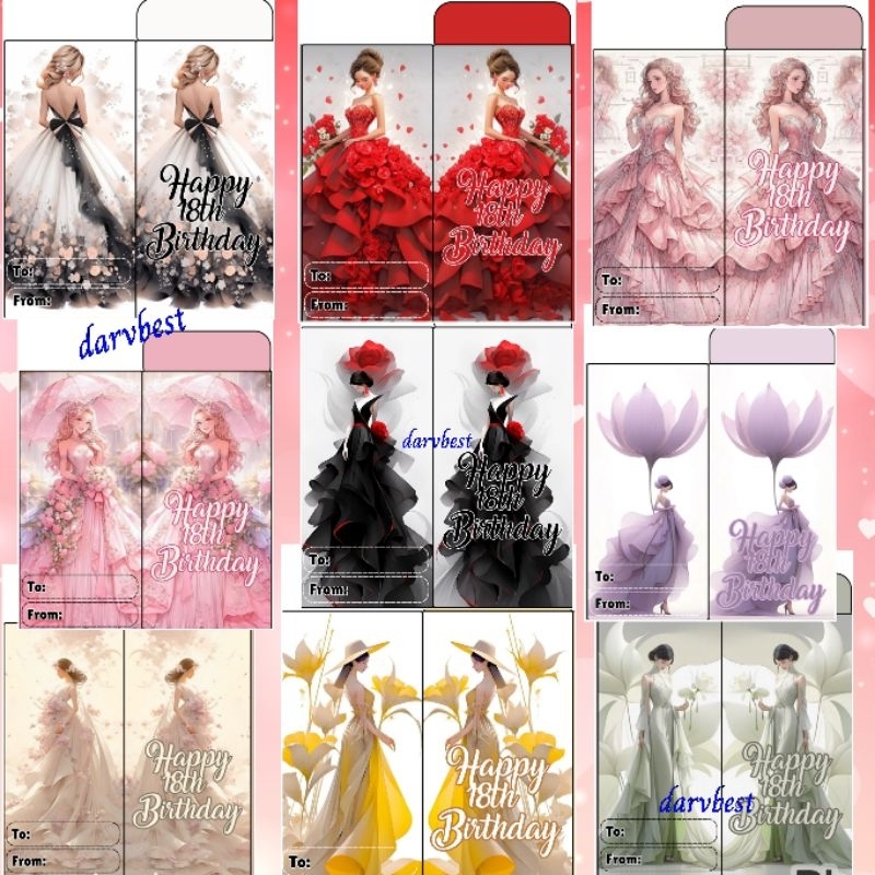 Debut 18th birthday money envelope money holder angpao | Shopee Philippines