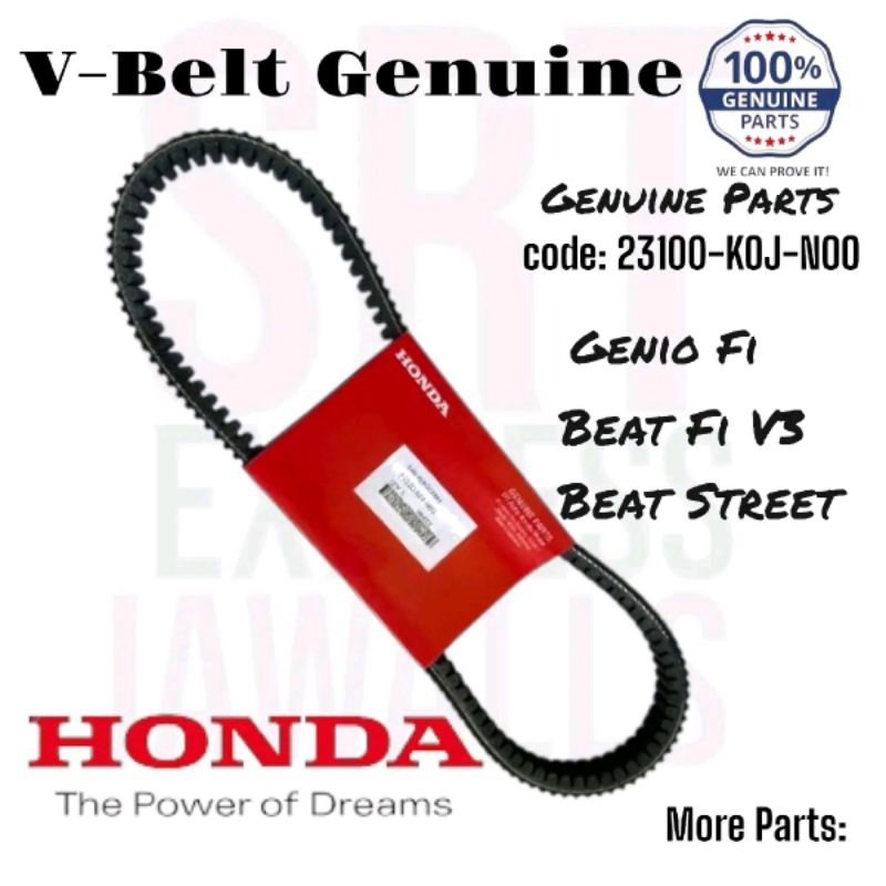 V Belts Beat Fi V3 GenioFi Beat Street Honda Genuine CVT Parts ...