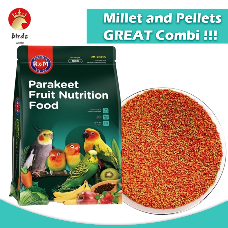 Bird Food Pellets R&M Parakeet Fruit Nutrition Food Pills Rich in ...