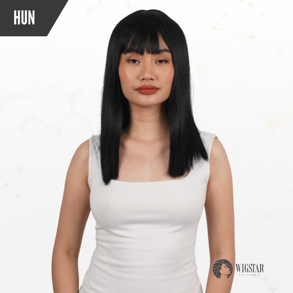 Sugar Baby Hun Short Length Black Wig With Bangs Nanno Cosplay Girl ...