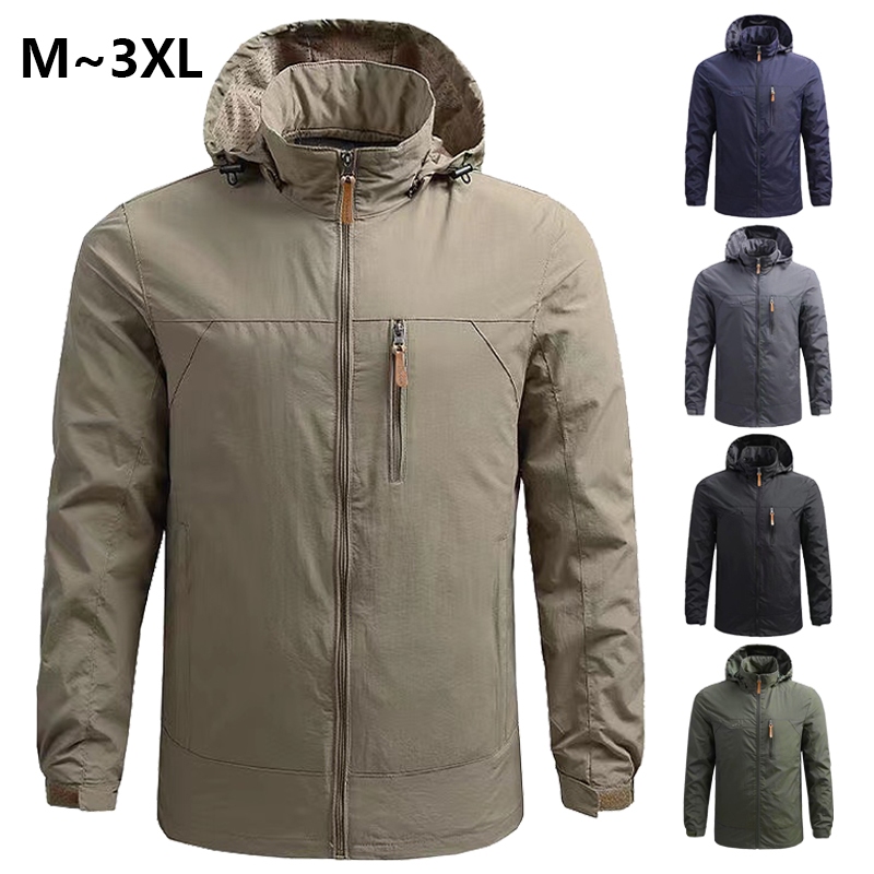 【COD】Men's Tactical Jacket Outdoor Waterproof Jacket Motorcycle Riding ...
