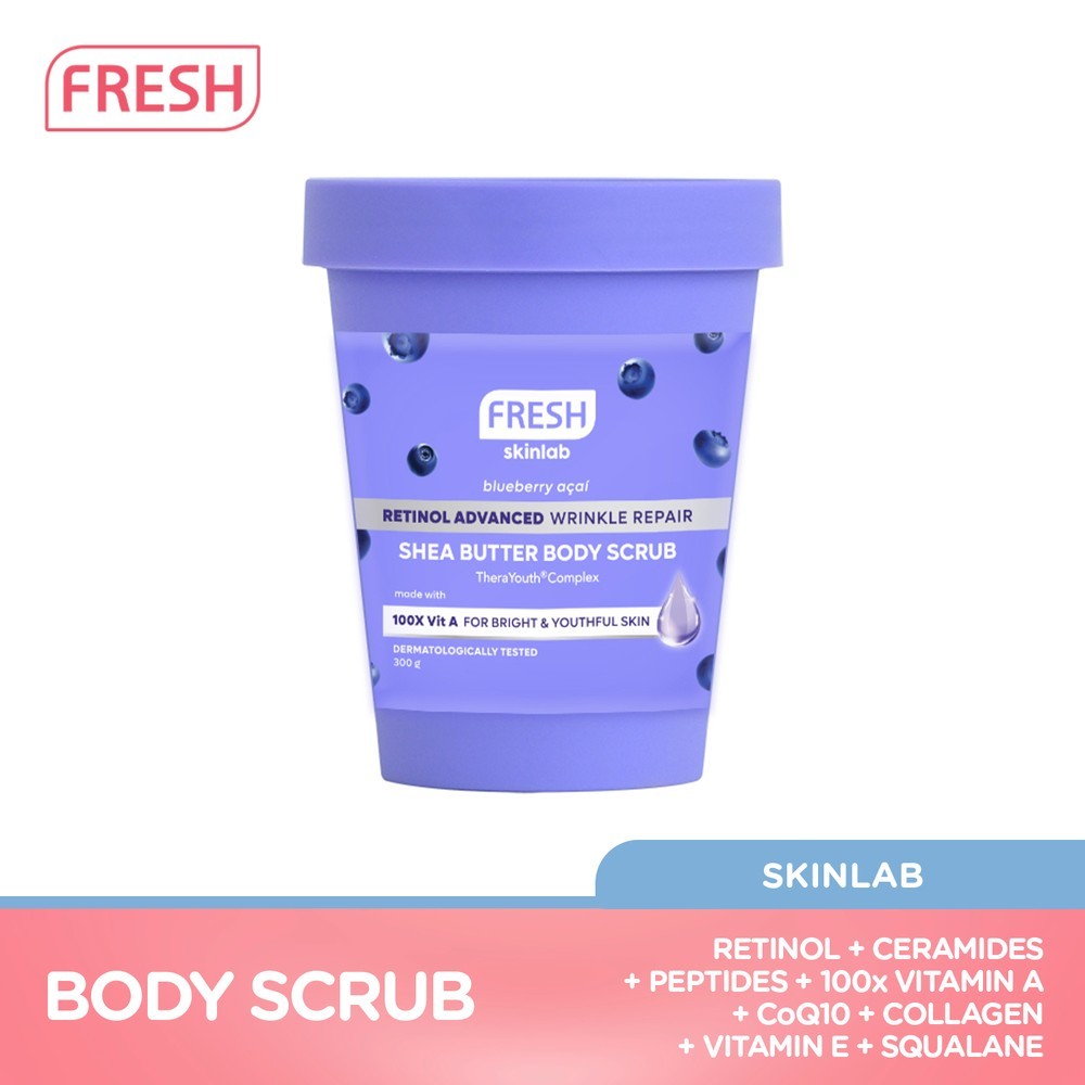 Fresh Skinlab Retinol Advanced Wrinkle Repair Shea Butter Body Scrub ...
