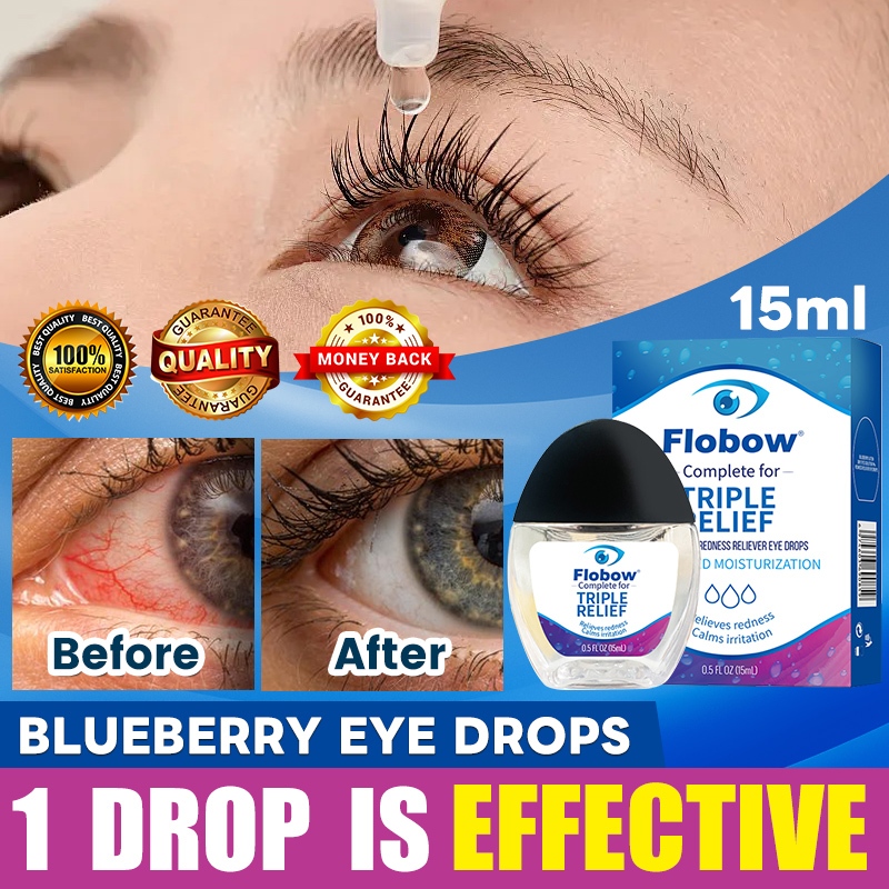 Flobow blueberry Eye Drops For Dry Itchy Red Eyes Eyes Sore Rich In ...