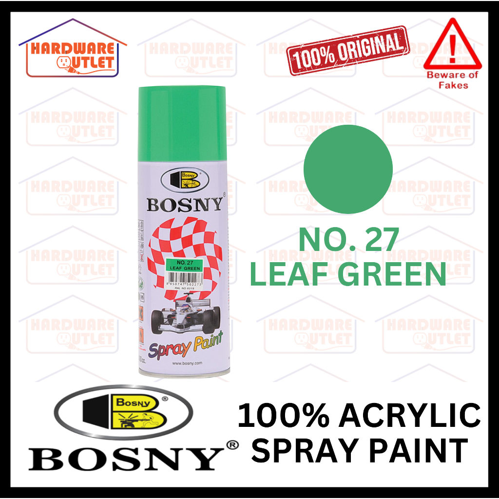 Bosny Spray Paint Leaf Green #27 Original Acrylic Spray Paint 400cc ...
