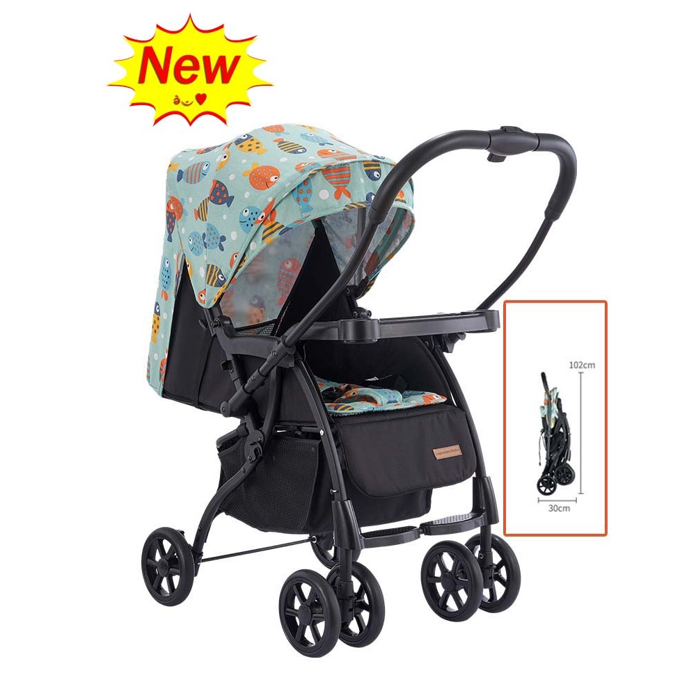 New Baby stroller reversible handle foldable travel stroller with plate ...