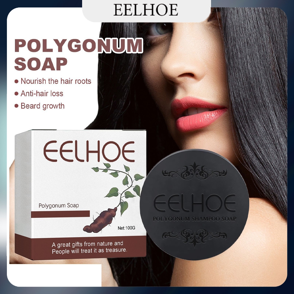 EELHOE Polygonum Soap Beard Growth Nourish the hair roots Anti-hair Loss Deep Cleansing Scalp ...
