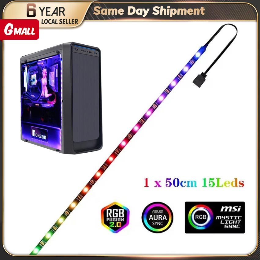 【Fast Delivery】 Rainbow ARGB 5050 Digital Led Strip Light 3Pin 5V for ...