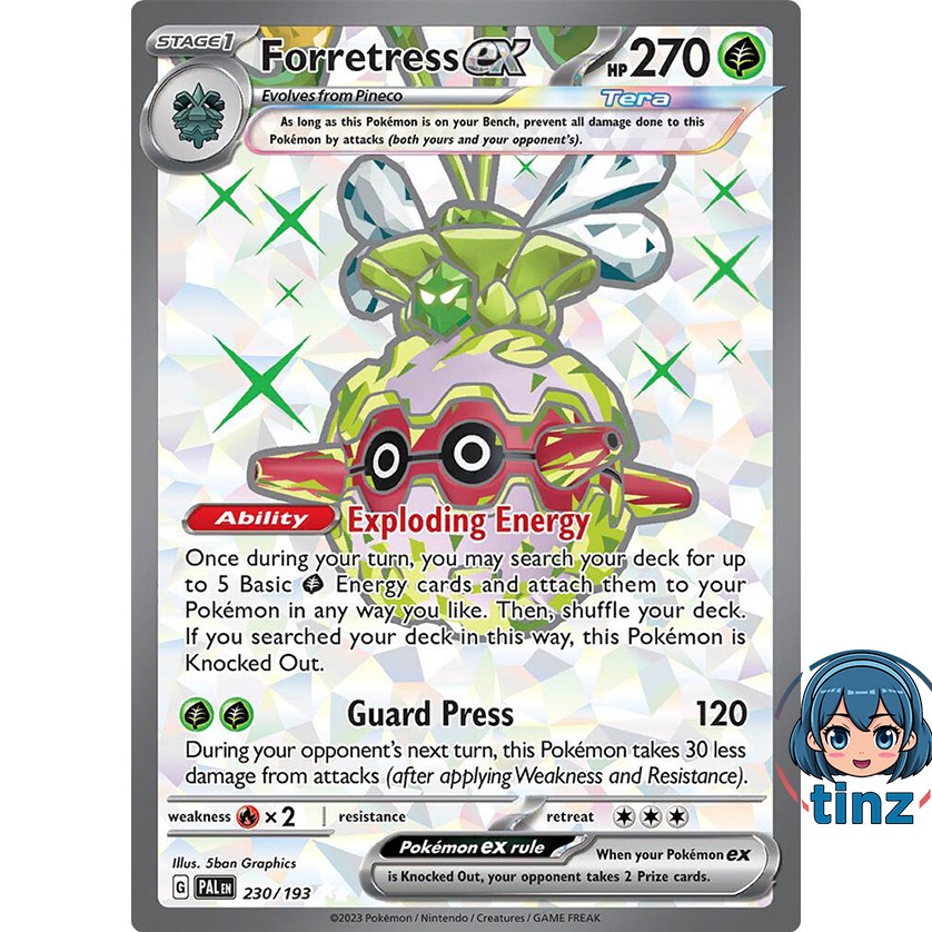 Forretress ex - 230/193 - Full Art Secret Rare Pokémon SV02: Paldea ...