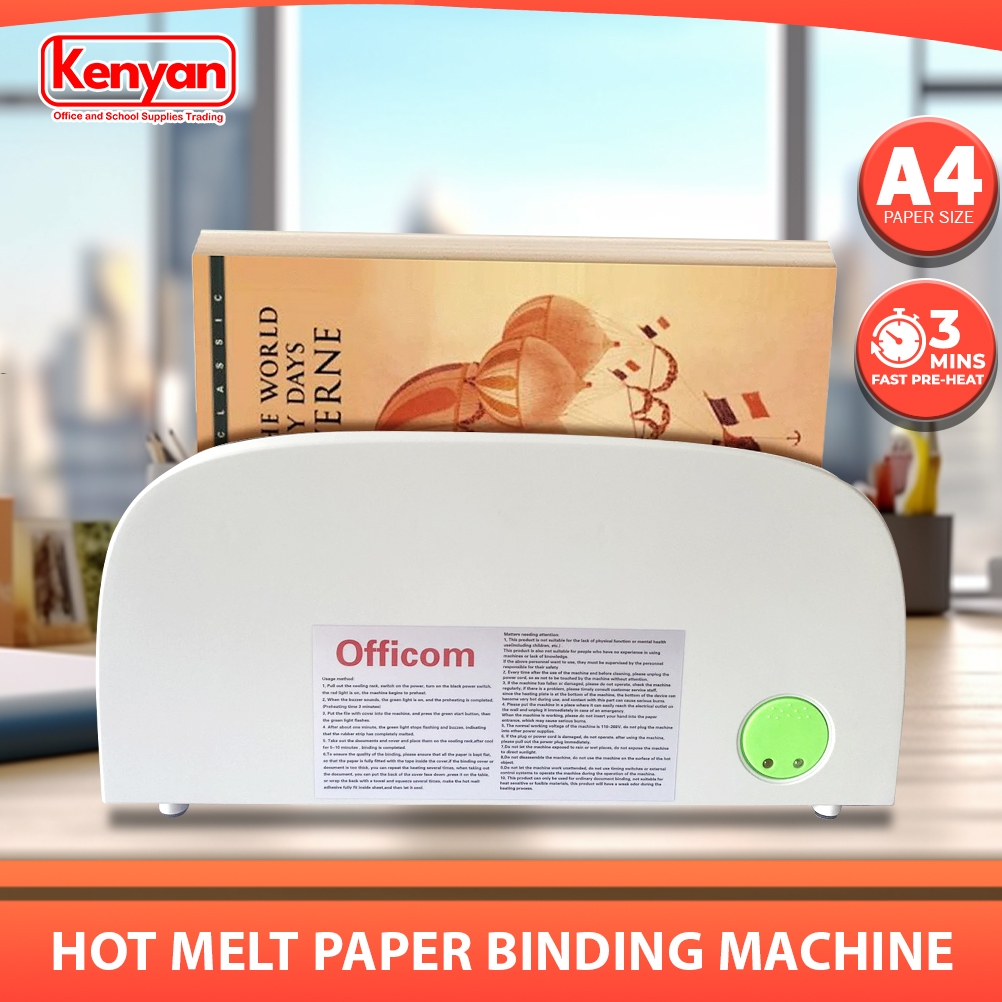Hot Melt Glue Universal A4 Paper Binding Machine Thermal for Photo Album, Documents and Reports ...