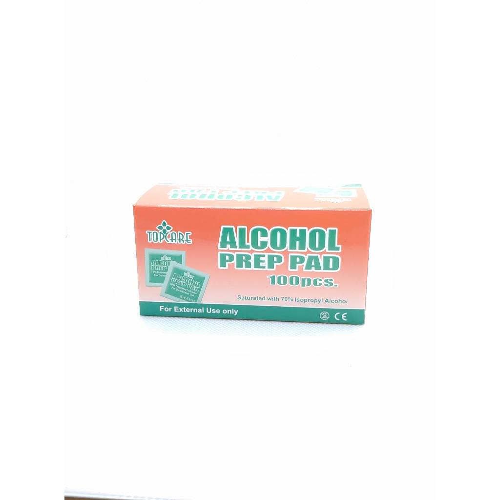 Topcare prep alcohol pad or swab- sold per 5pcs or 10pcs | Shopee ...