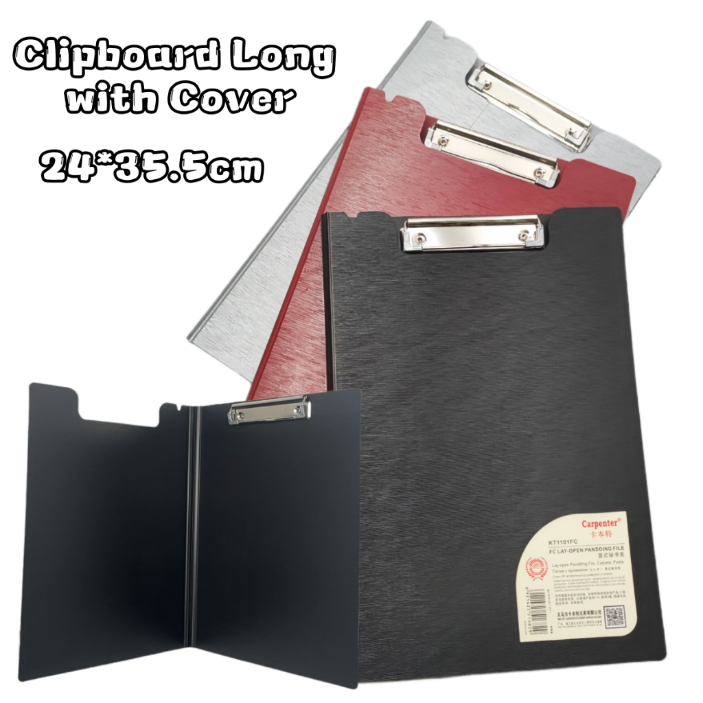 Long Clipboard Folder with Cover Profile Clip File Folder 360° Flip PP ...