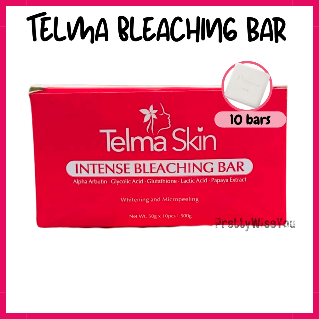 Telma Skin Intense Bleaching Bar Box of 10 Soaps (50grams) | Shopee ...