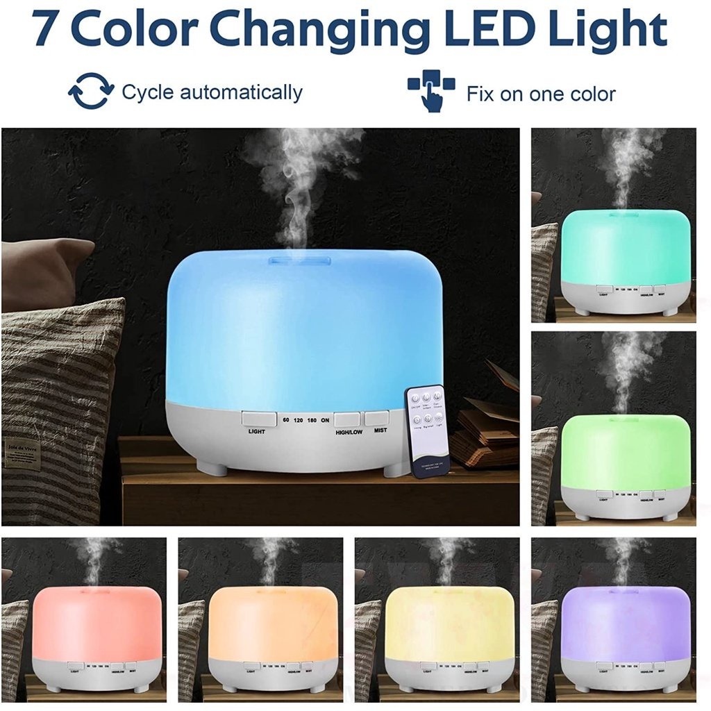 500ml Ultrasonic Essential Oil Diffuser with Fine Mist Technology ...