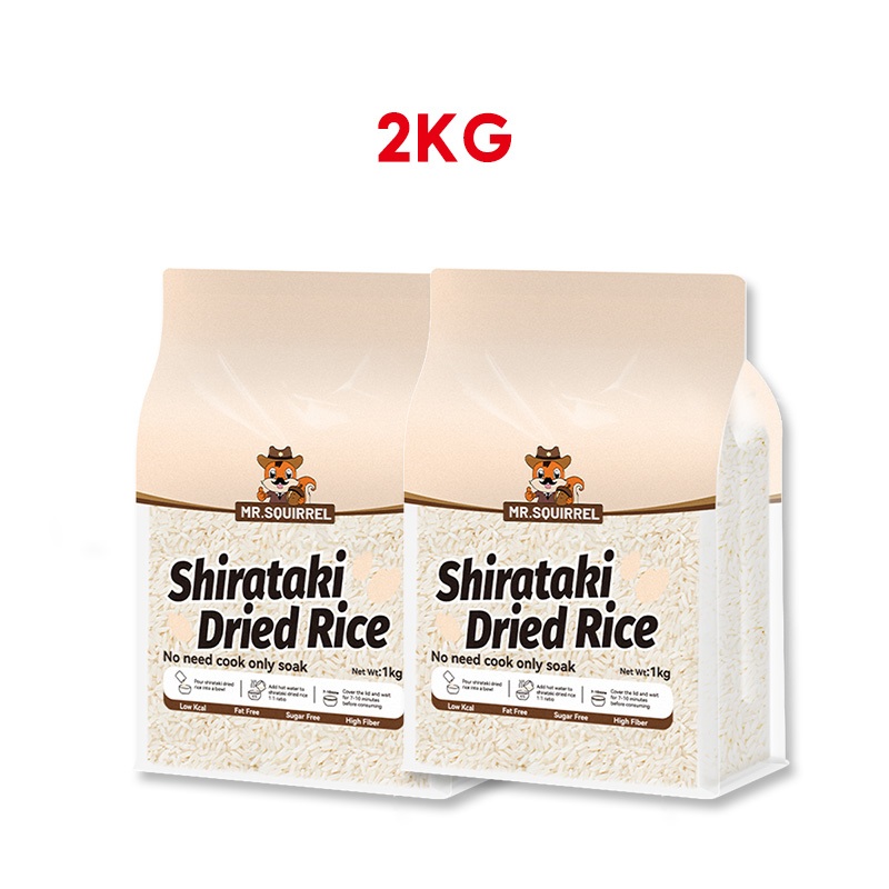 Mr.Squirre 5KG Organic Dried Shirataki Rice / Konjac Keto Low Carb ...