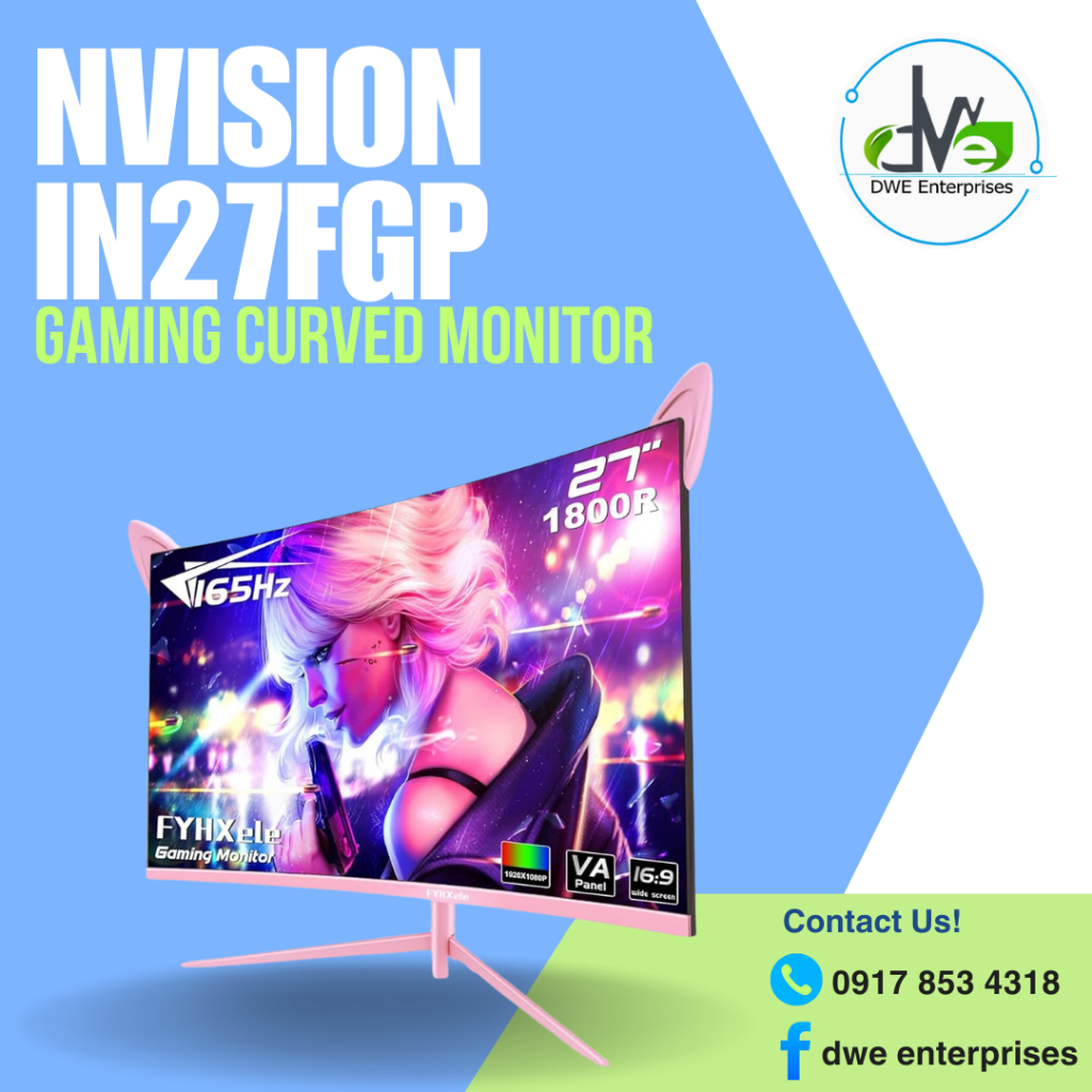 IN27FGP 27" CURVED 165HZ PINK GAMING MONITOR | Shopee Philippines