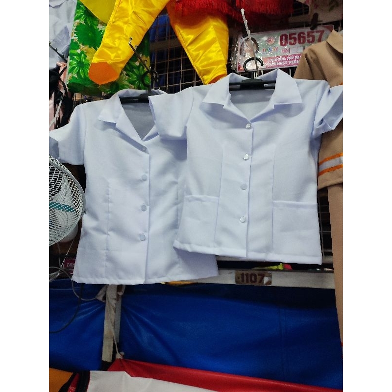 SM BLOUSE ,SENIOR HIGH SCHOOL UNIFORM SPORT COLLAR | Shopee Philippines