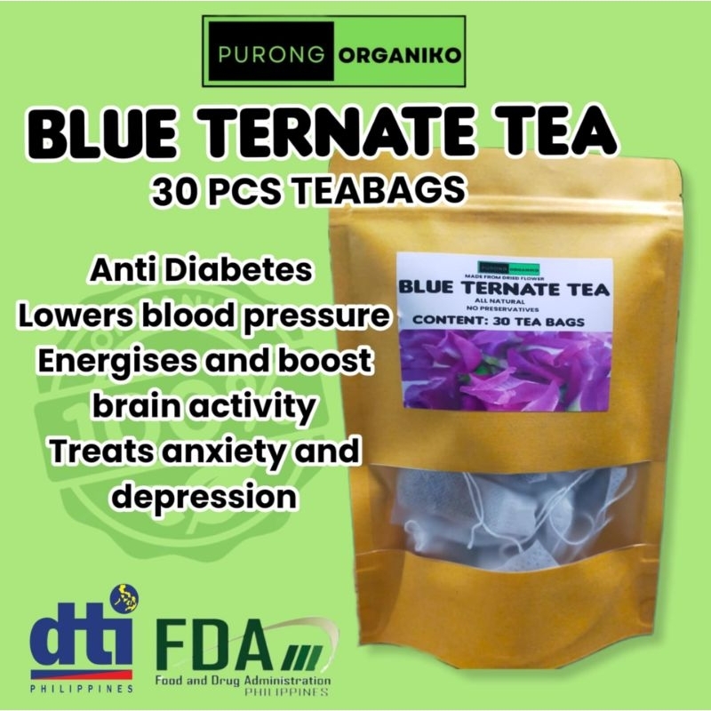 BLUE TERNATE TEA 30 TEABAGS | Shopee Philippines