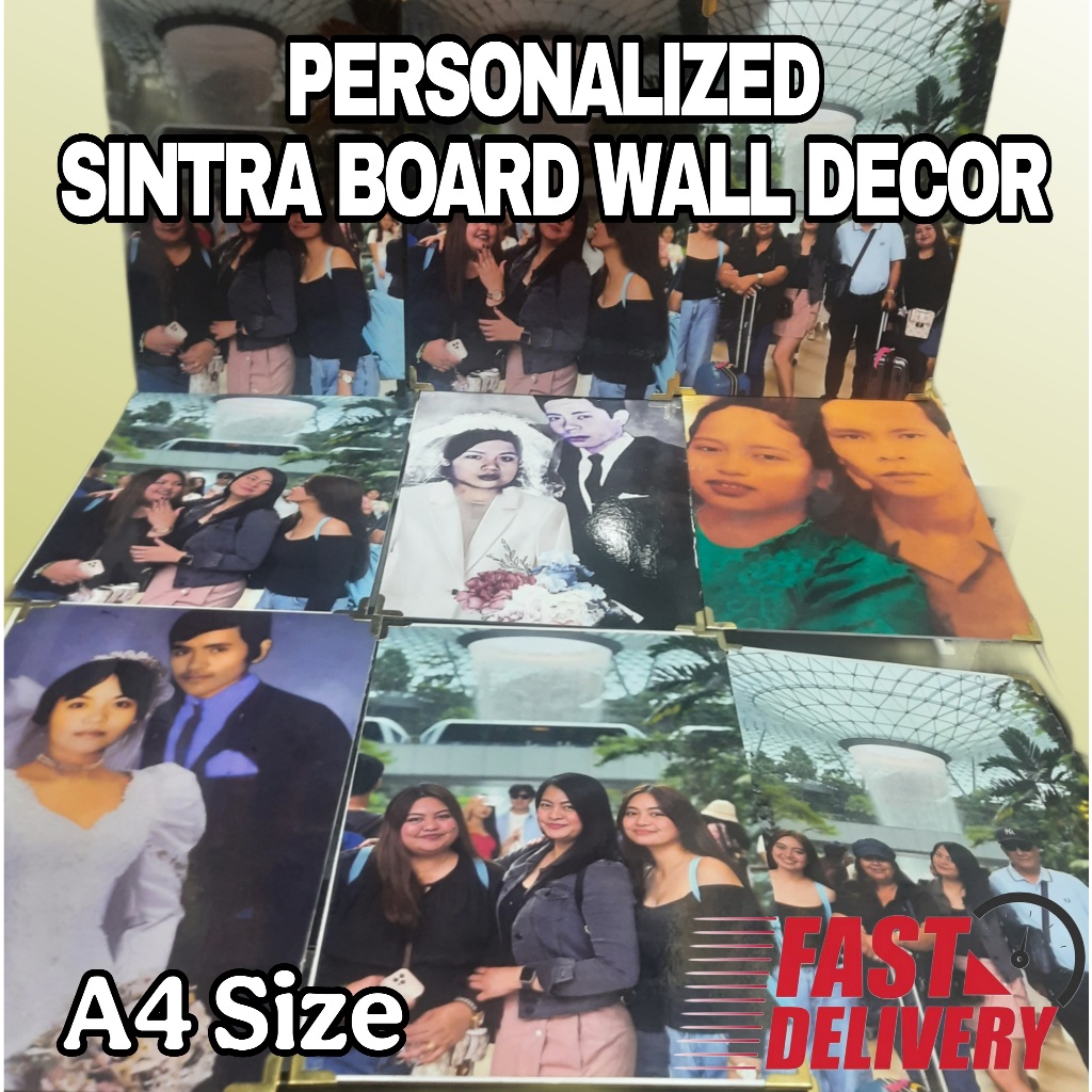 Personalized A4 8x12 3mm Sintra Board Photo tile Picture Home Decor ...