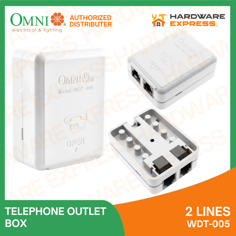 Omni Telephone Outlet Box 2 Lines WDT-005 | Shopee Philippines