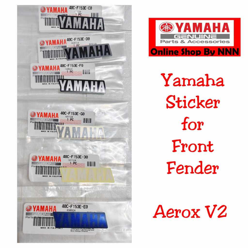 YAMAHA DECALS OR STICKER FOR FRONT FENDER AEROX V2 YAMAHA GENUINE PARTS ...