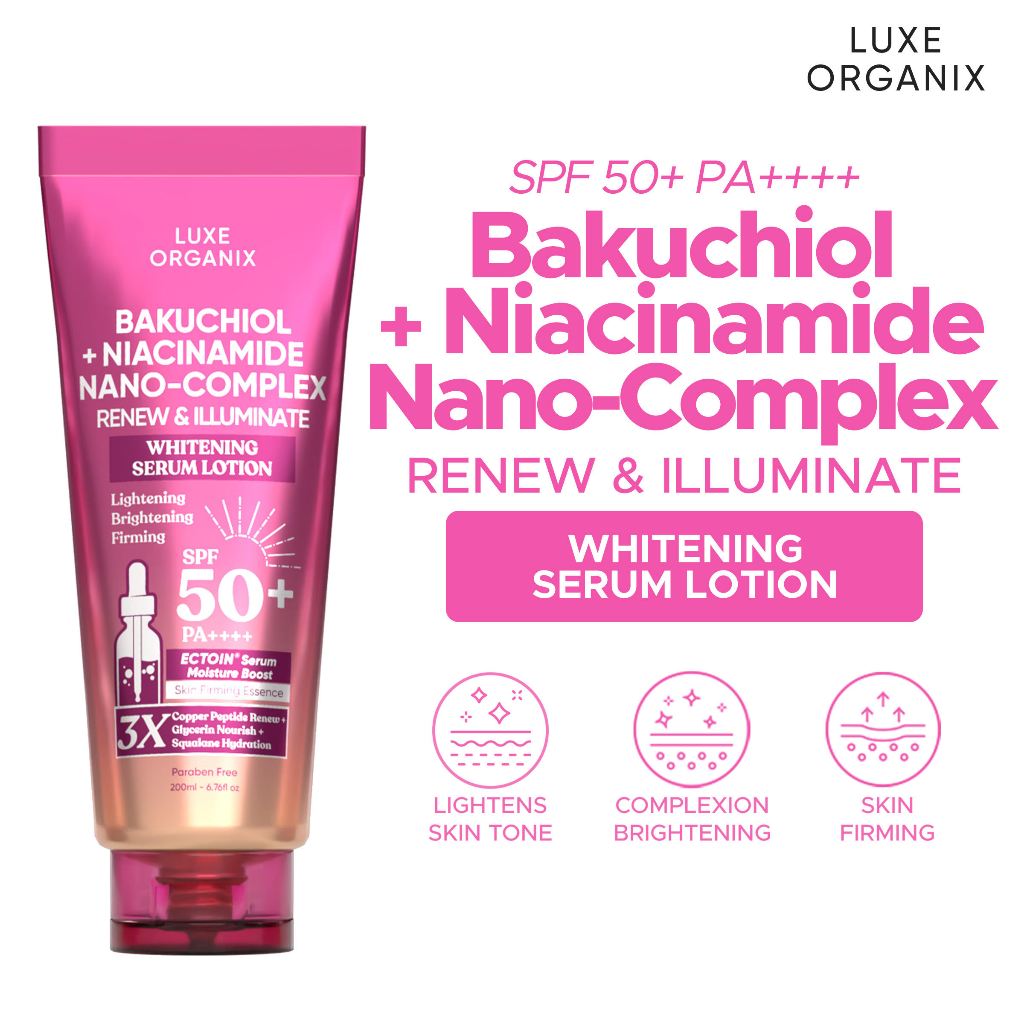 Luxe Organix Bakuchiol + Niacinamide Nano-complex Lotion | Shopee ...