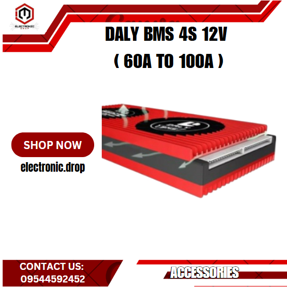 DALY BMS 4s 12v 60A, 80A, 100A, 200A for Lifepo4 battery. | Shopee Philippines
