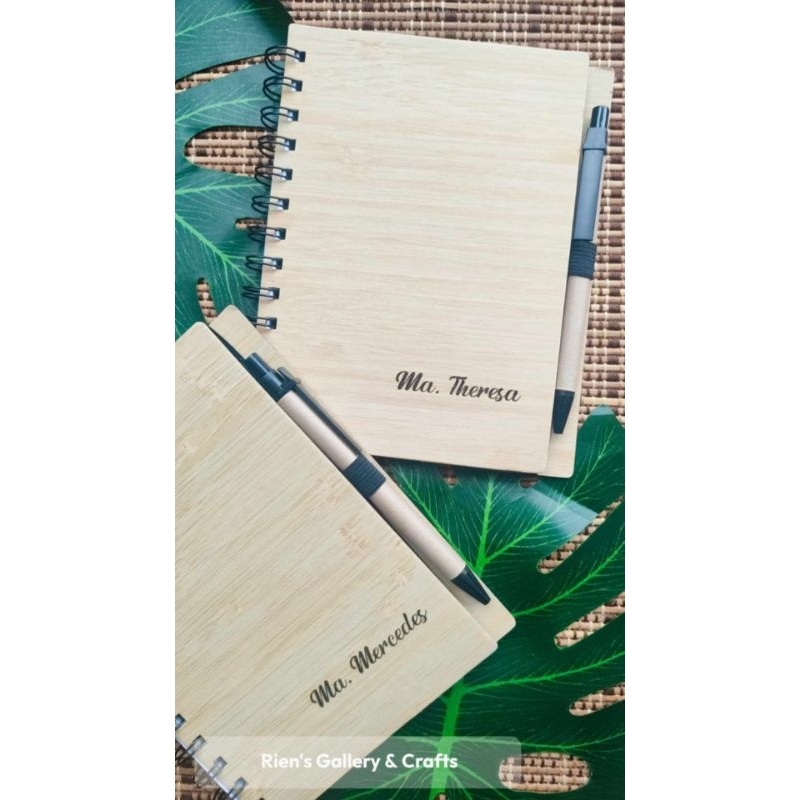 rgc. PERSONALIZED BAMBOO NOTEBOOK. LASER ENGRAVED. For Corporate ...