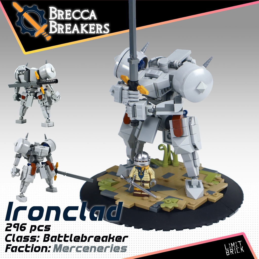 Brecca Breakers Ironclad Building Blocks MOC Brick Robot Mech | Shopee ...