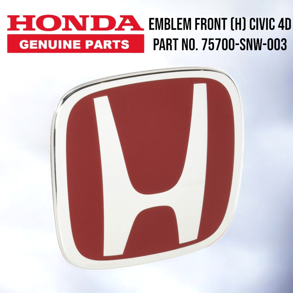 HONDA Genuine Parts Emblem Front (H) Civic 4D Part number 75700-SNW-003 ...